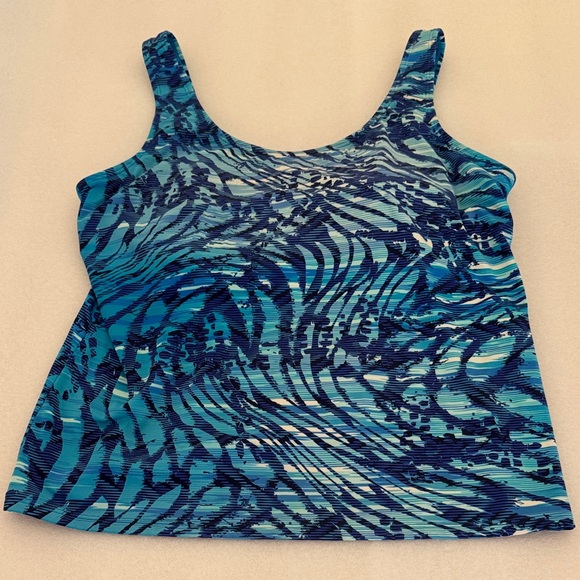L.L. Bean | Swim | Ll Bean Womens Blue And Black Patterned Swim Tankini ...